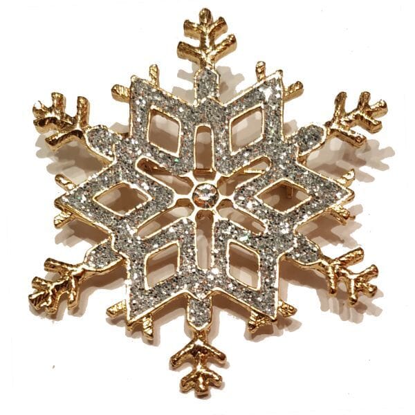 Brosje med snøkrystall-motiv - Bella Donna